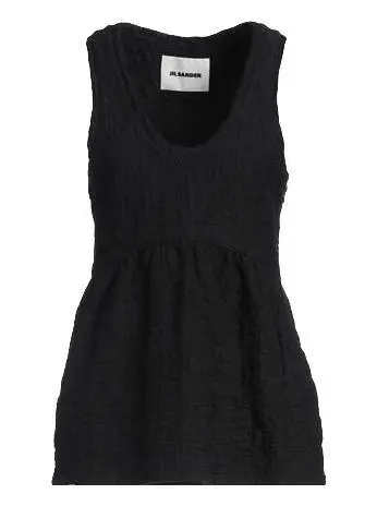 JIL SANDER Top Cotton, Polyamide, Elastane - Black