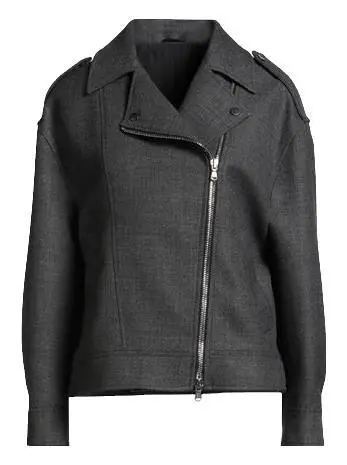 Brunello Cucinelli Virgin Wool Biker Jacket - Grey
