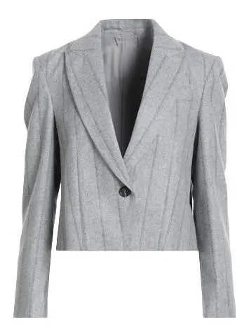 Brunello Cucinelli Single-breasted Striped Blazer - Grey