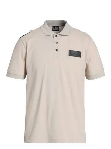 EA7 Polo Shirt Size Cotton, Polyester, Elastane - Beige