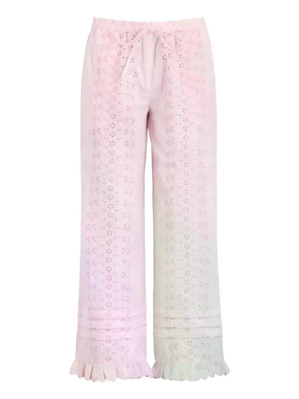 DAMSON MADDER Lucinda Broderie Trousers - Pink
