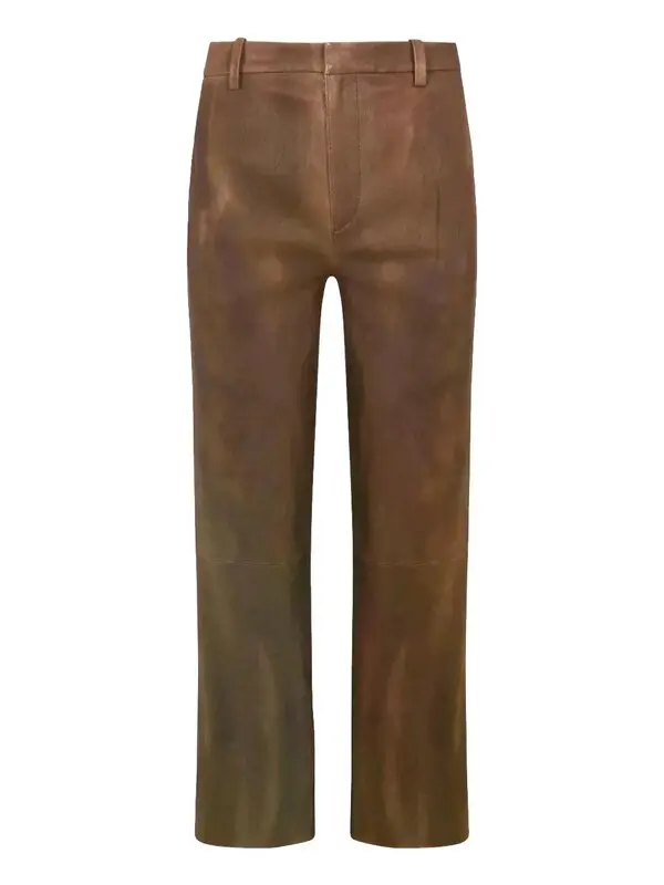 Sprwmn Panelled Leather Trousers - Brown