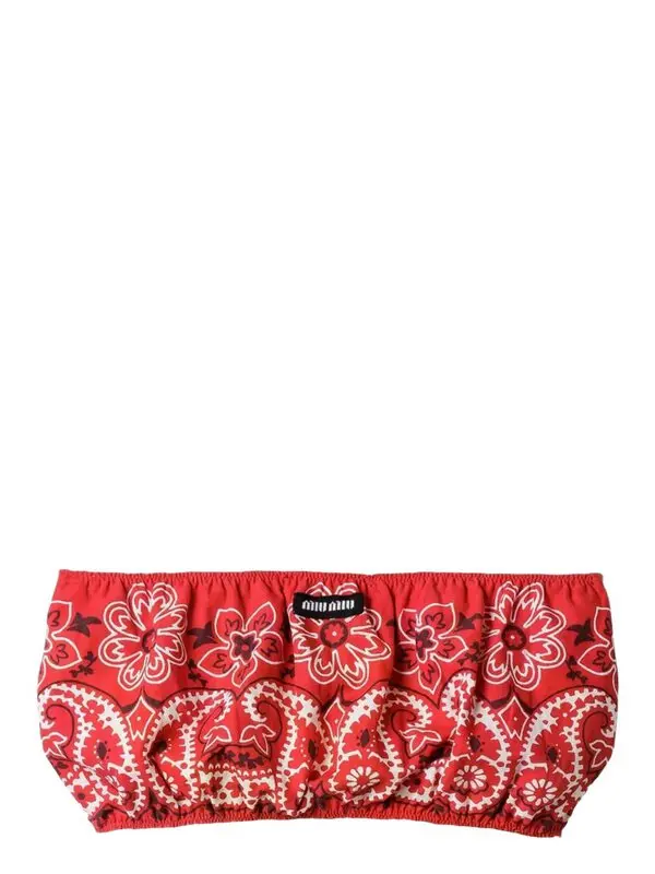 Miu Miu Bandana-print Top - Red