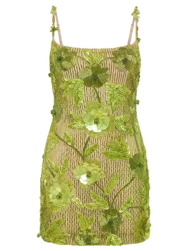 Rachel Gilbert Pierre Mini Dress - Green