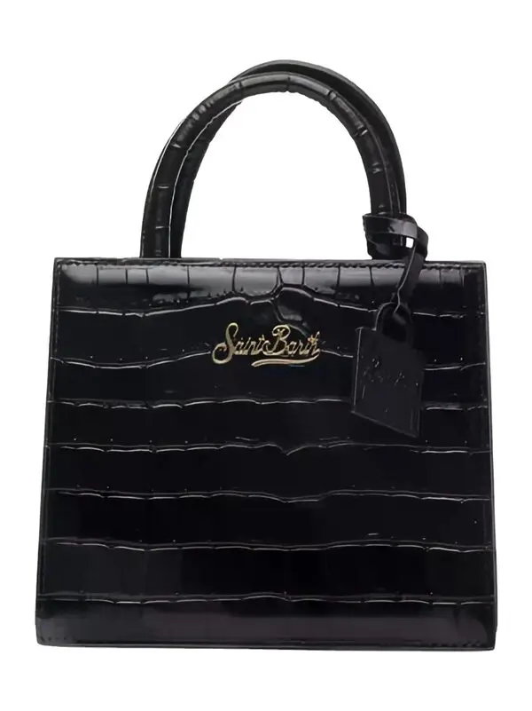 MC2 SAINT BARTH Mini Embossed Tote Bag - Black