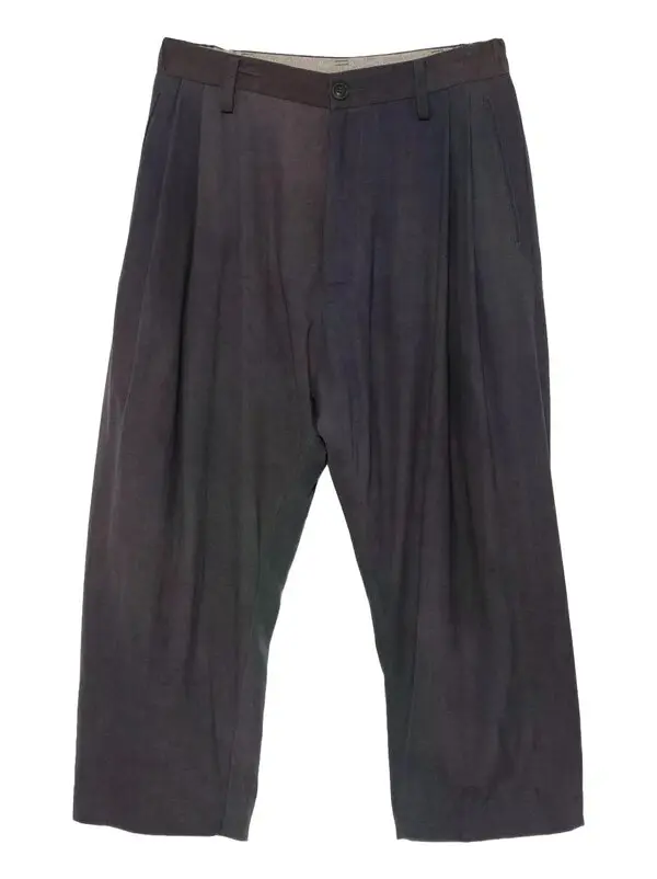 ZIGGY CHEN Dyed Wide-leg Trousers - Blue