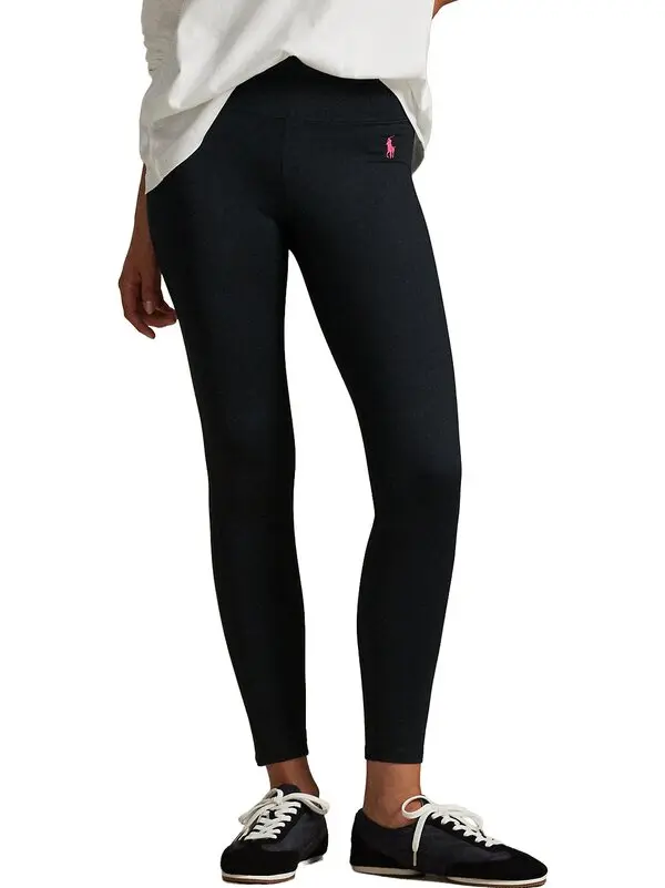 Ralph Lauren Pink Pony Stretch-jersey Legging - Polo Black
