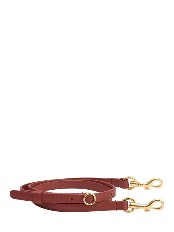 Cuyana Thin Adjustable Leather Strap - Dark Terracotta