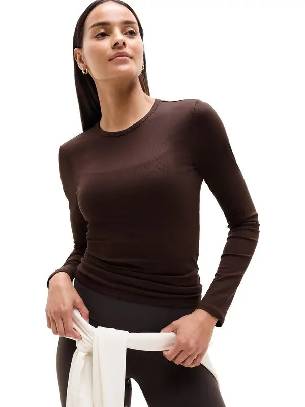 Athleta Signature Ribbed Top - Truffle