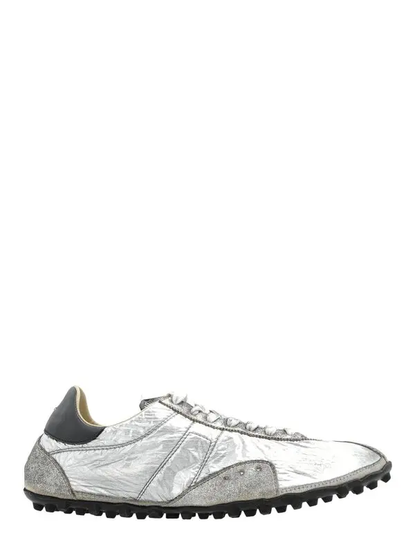 MAISON MARGIELA Low Top Metallic Sneakers - Silver