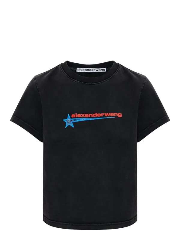 Alexander Wang T-shirt With Logo - Black