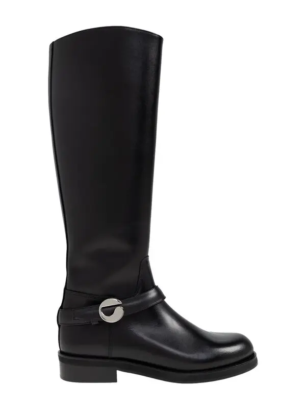 Coperni Leather Knee High Boots - Black