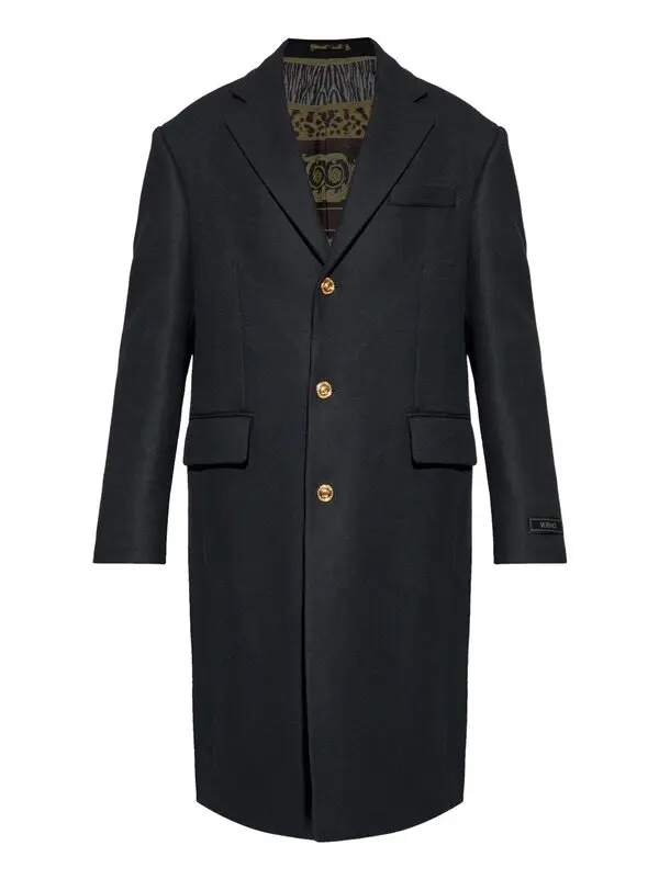 Versace Single-vent Coat - Black