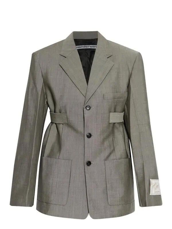 Alexander Wang Wool-mohair Blend Blazer - Grey