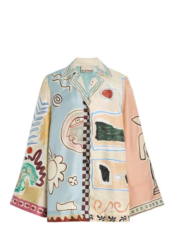 ALEMAIS Michelle Printed Silk-twill Shirt - Multi