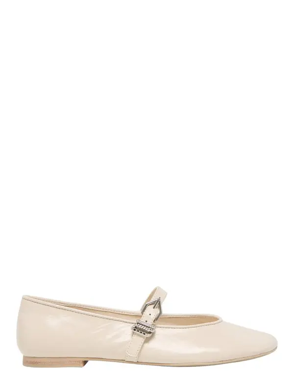 DOLCEVITA Alizza Ballerina Flats - Creme Crinkle Patent
