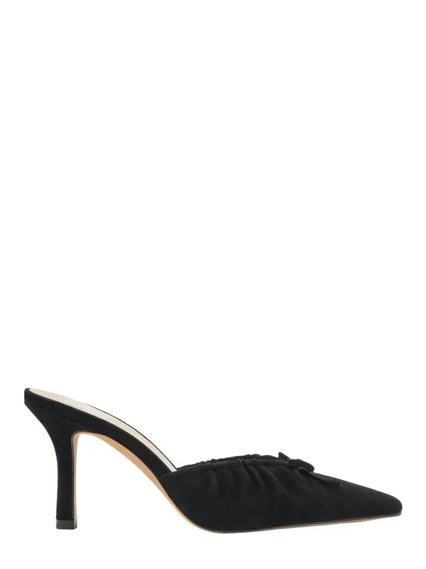 DOLCEVITA Kairi Heeled Mule - Onyx Suede