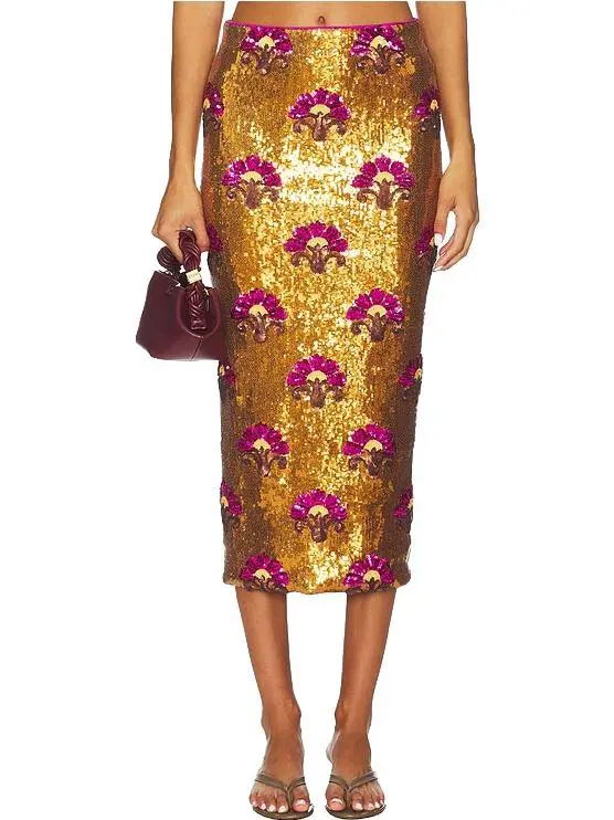 Le Superbe Desert Flower Liza Skirt - Joshua Tree Sequins