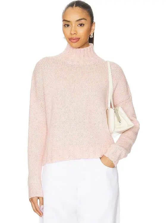 Autumn Cashmere Boxy Chunky Mockneck Sweater - Pinkberry