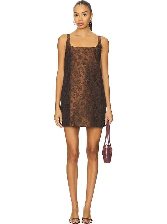Amanda Uprichard X Rinaldi Mini Dress - Chocolate