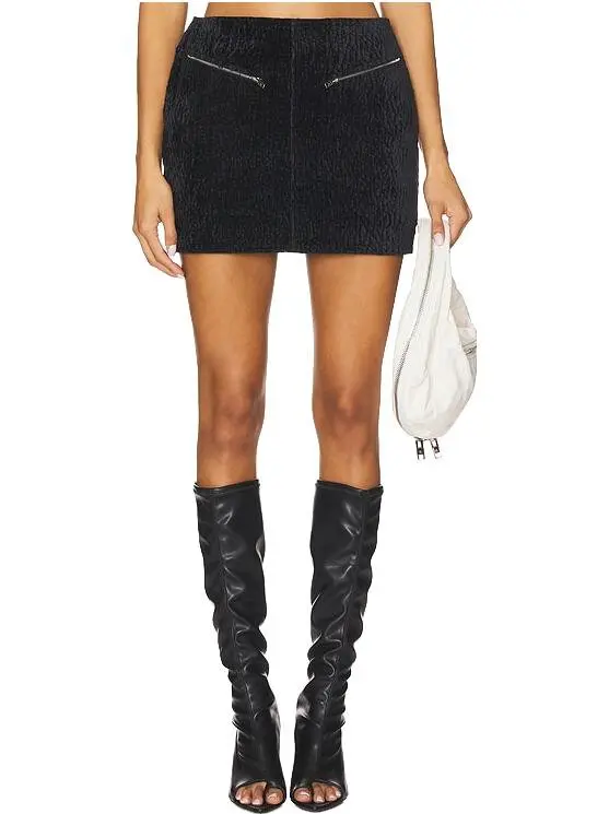 Alexander Wang Low Rise Mini Skirt - Black