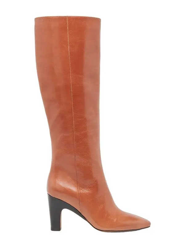 DOLCEVITA Leather Knee-high Boots - Cognac Leather