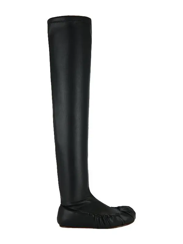 YUME YUME Over The Knee Ballerina Boots - Black