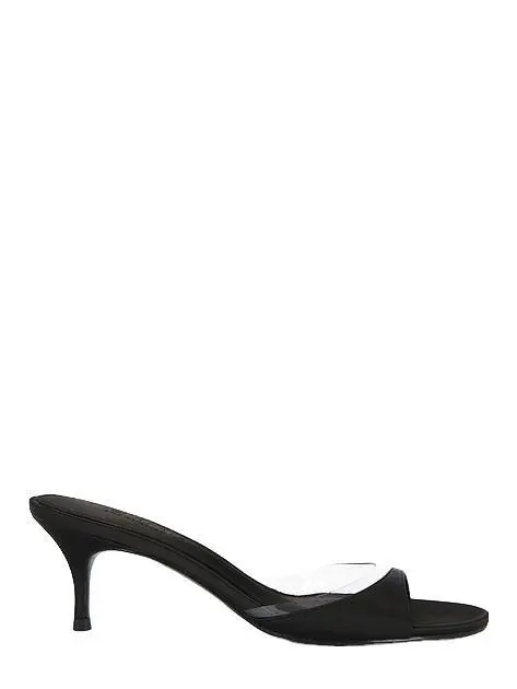 Femme La Capri Slipper - Black Satin