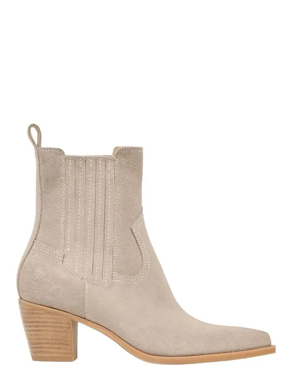 DOLCEVITA Slim Booties - Taupe Suede