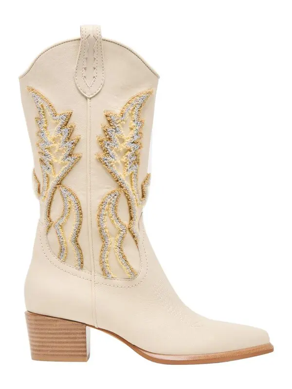 DOLCEVITA Vila Knee High Boots - Ivory Leather