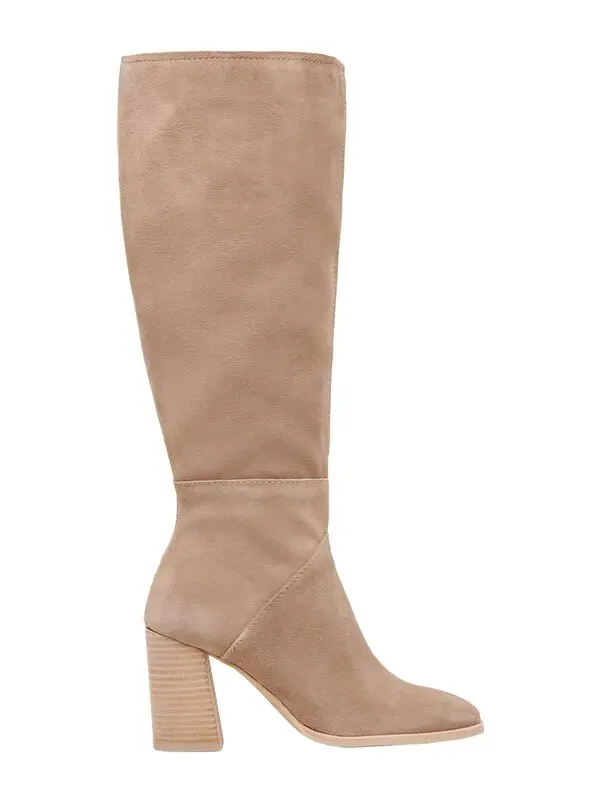 Dolce Vita Fynn Wide Calf Boots - Truffle Suede