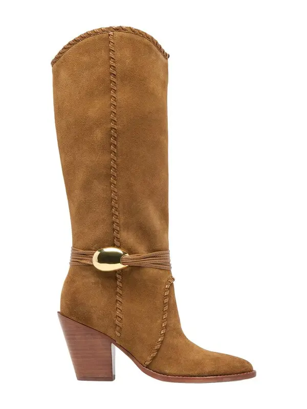 DOLCEVITA Jody Wide Calf Knee High Boots - Lt Brown Suede
