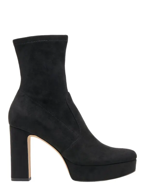 DOLCEVITA Chasly Platform Sock Boots - Onyx Stella Suede