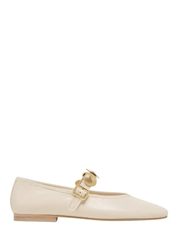 DOLCEVITA Relan Ballet Flats - Off White Leather