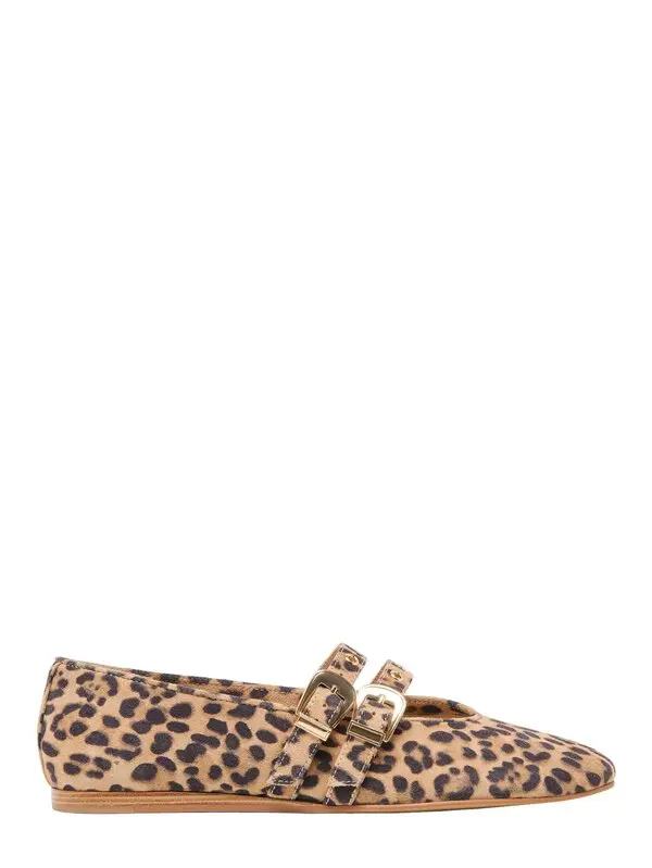 DOLCEVITA Baylee Grommet Ballet Flats - Dk Leopard Printed Suede