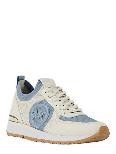 Michael Kors Jenkins Two-tone Knit Trainers - Blue