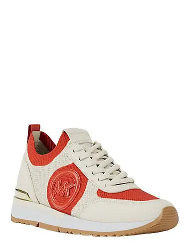 Michael Kors Jenkins Two-tone Knit Trainers - Red