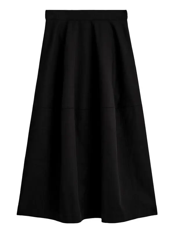 Cos Voluminous Cotton Midi Skirt - Black