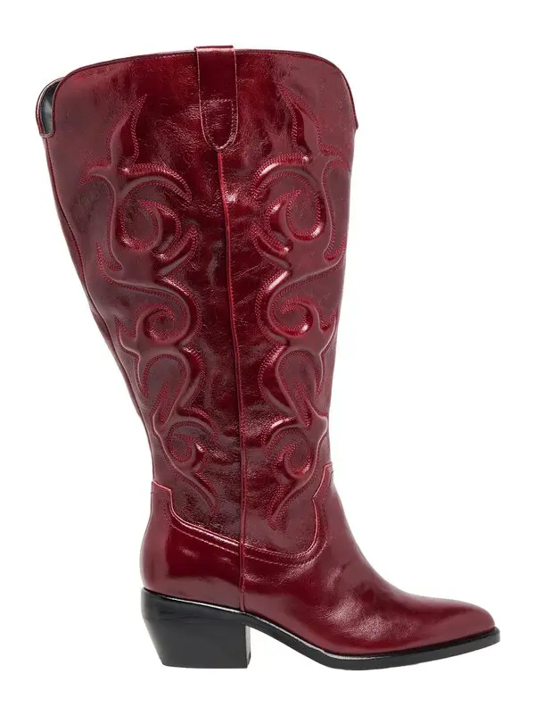 DOLCEVITA Mirla Extra Wide Calf Knee High Boots - Oxblood Leather