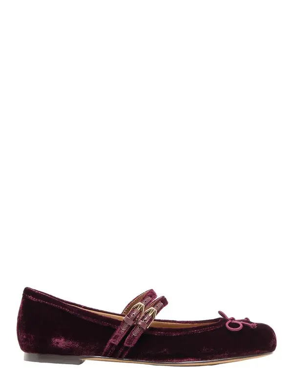 DOLCEVITA Gibsen Ballet Flats - Burgundy Velvet