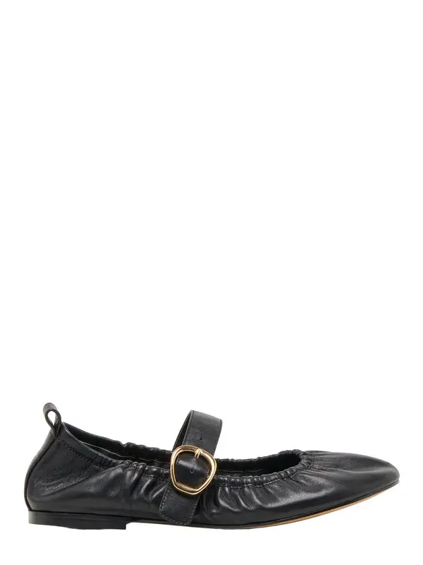 DOLCEVITA Caely Ballerina Flats - Black Leather