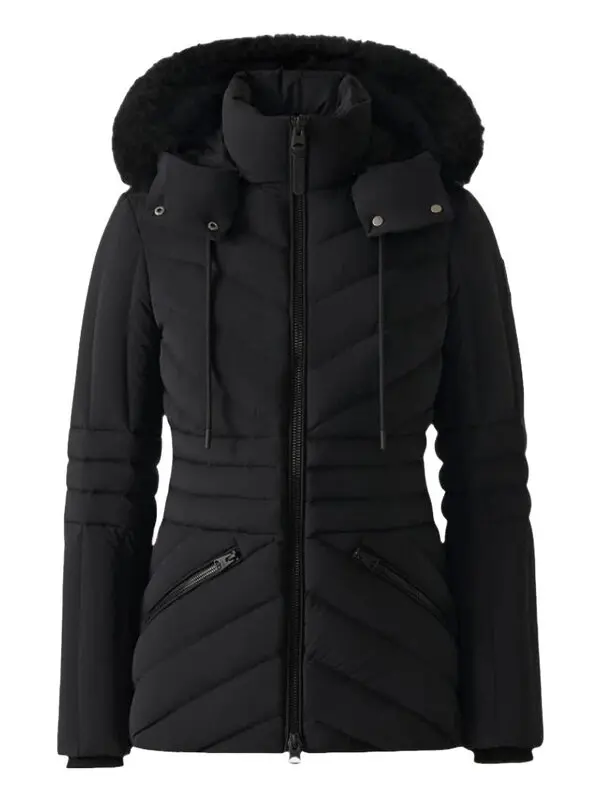 Mackage Nadia-shz Down Jacket With Shearling Trim - Black