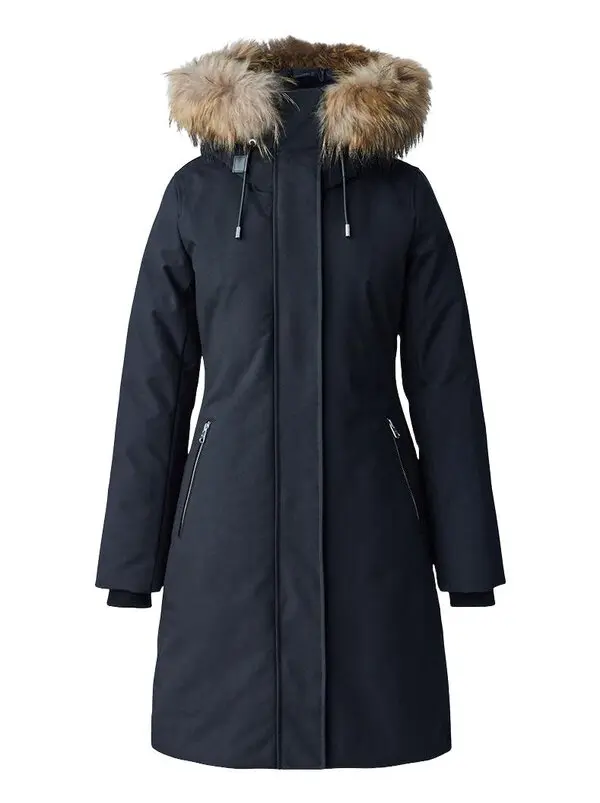 Mackage Shiloh-fz 2-in-1 Fitted Down Coat With Fur - Black