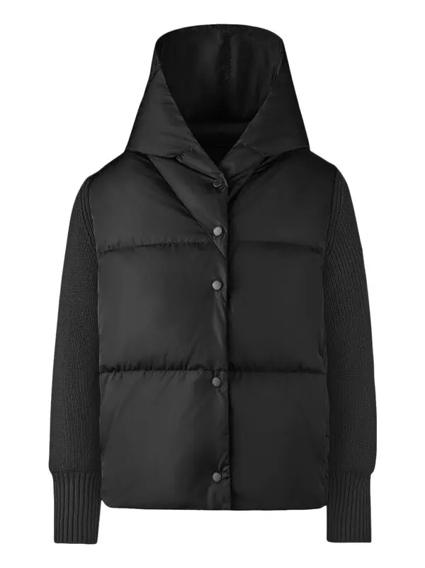 Canada Goose Hybridge Astoria Knit Hoodie Jacket - Black