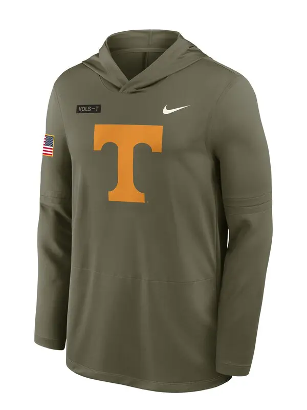 Nike Tennessee 2025 Military Appreciation Dri-fit College Long-sleeve Hooded Top - Green