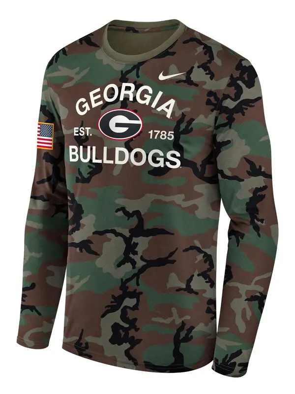 Nike Georgia 2025 Military Appreciation Legend Dri-fit College Long-sleeve T-shirt - Green