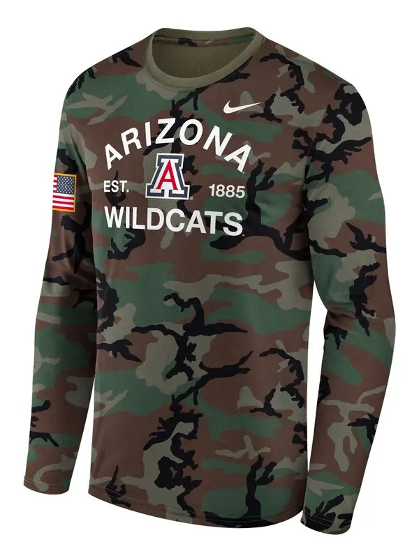 Nike Arizona 2025 Military Appreciation Legend Dri-fit College Long-sleeve T-shirt - Green