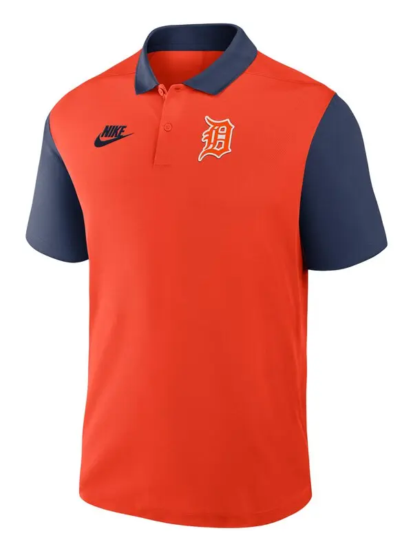 Nike Detroit Tigers Cooperstown Victory Dri-fit Mlb Polo - Orange