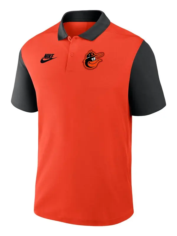 Nike Baltimore Orioles Cooperstown Victory Dri-fit Mlb Polo - Orange