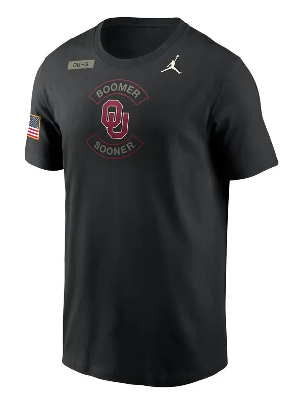 JORDAN Oklahoma Military Appreciation Brand Dri-fit College T-shirt - Black